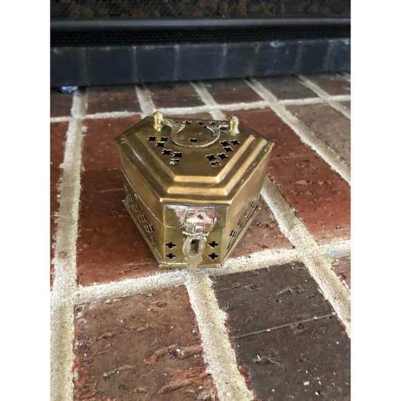 nobrand | Other | Vintage Brass Triangle Shape Incense Box 2 Inches ...